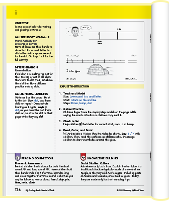 Product: My Printing Book 2025 Edition Teacher's Guide
