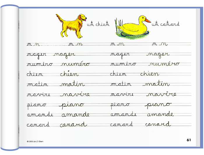 french cursive alphabet printable