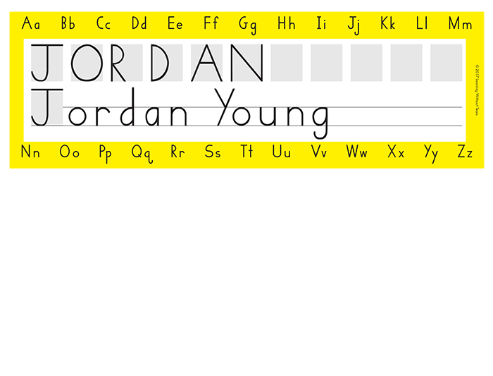 Product: Pre-K Name Plates (SPANISH)