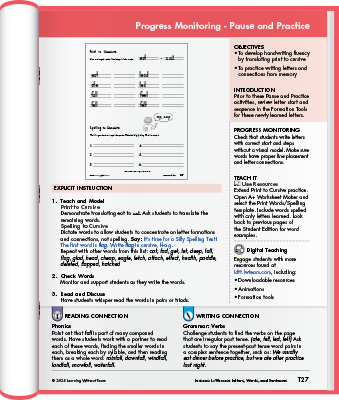 Product: Cursive Handwriting 2025 Edition Teacher's Guide